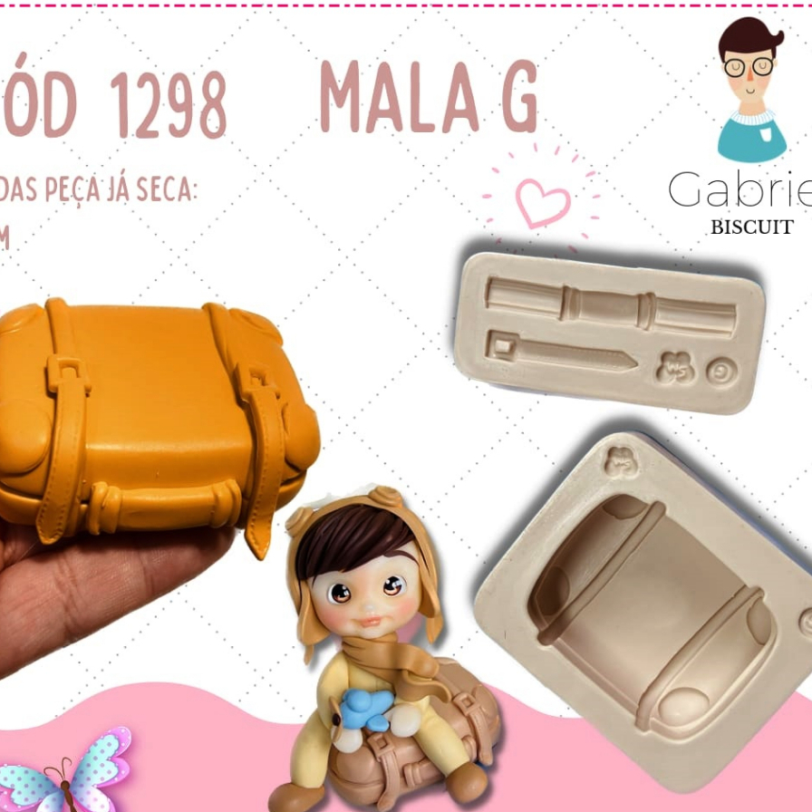 Molde de Silicone - Mala G - Cód 1298 | Shopee Brasil