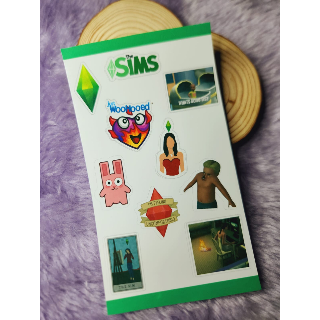 Cartela de Stickers Adesivos The Sims | Shopee Brasil