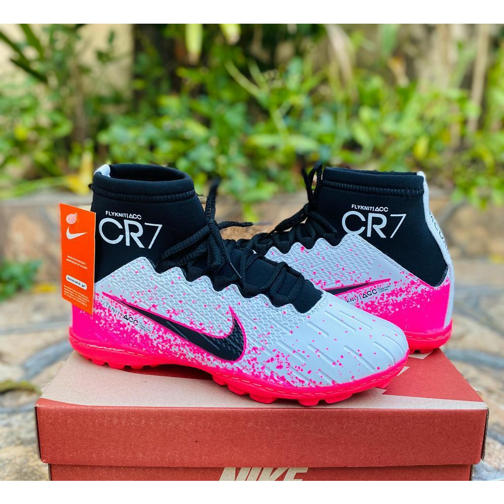 Chuteira society botinha adulto cr7 cano alto | Shopee Brasil
