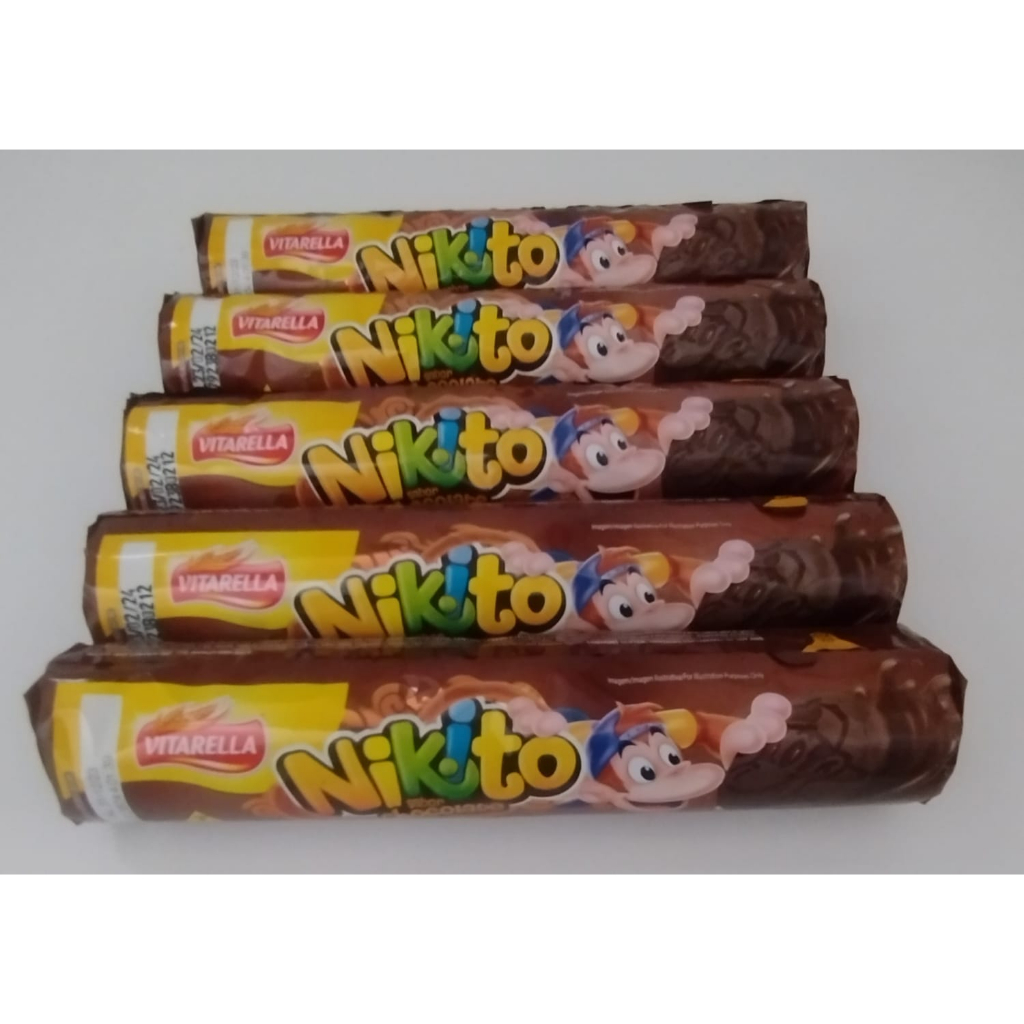 Kit 5 Biscoito Bolacha Nikito Recheado | Shopee Brasil