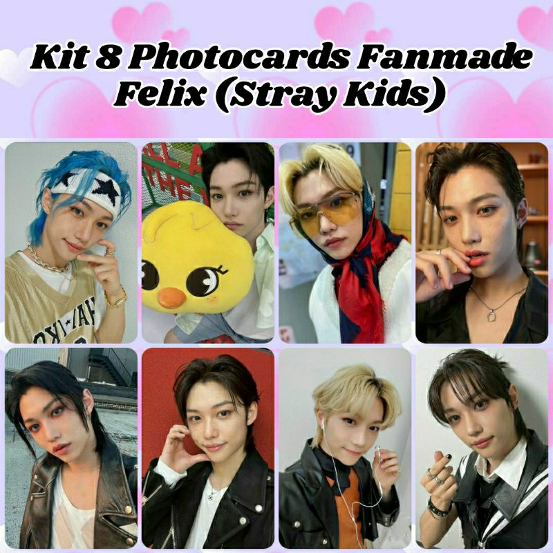 Kit 8 Photocards Felix Stray Kids - Selca Fanmade | Shopee Brasil