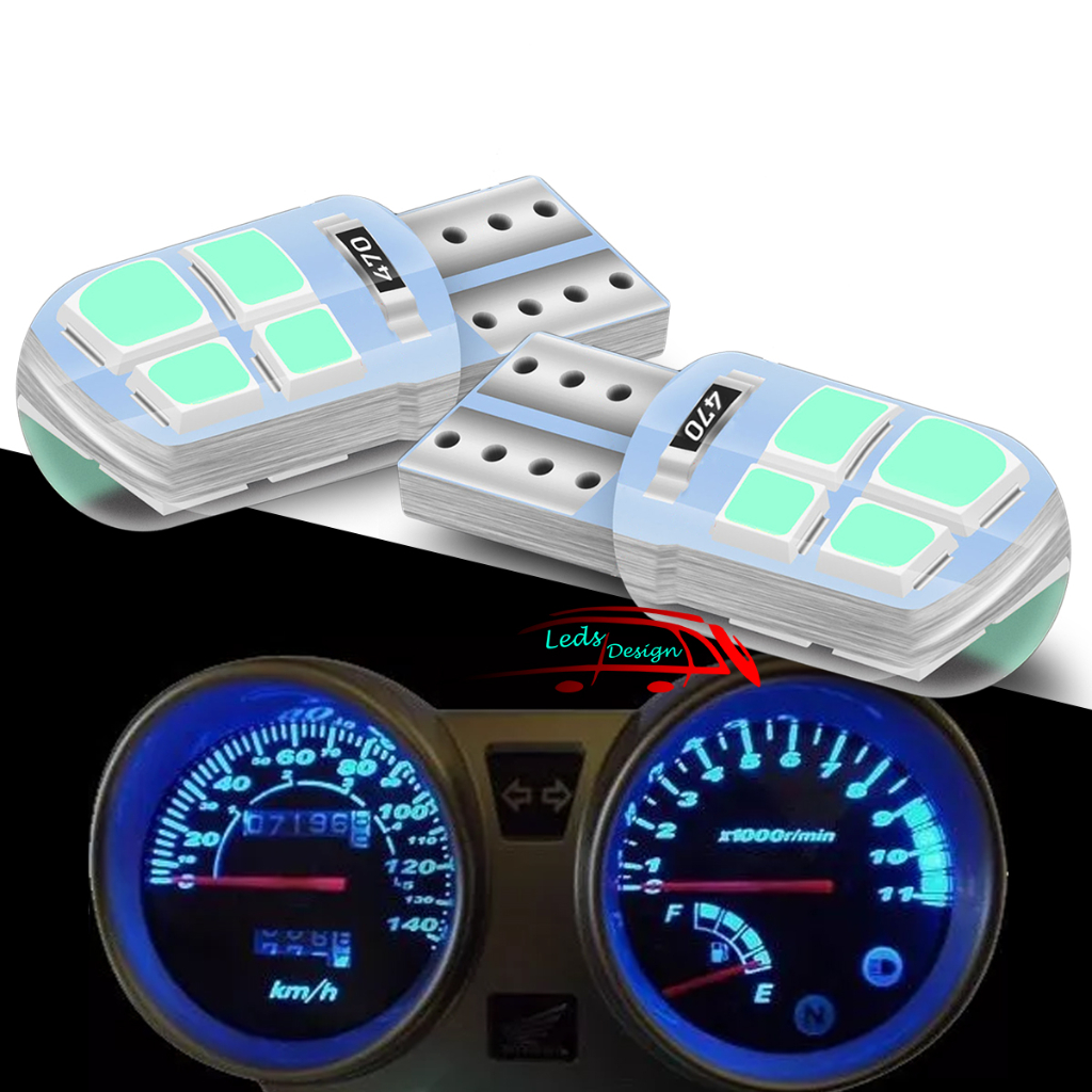 2 Lampada Led Painel Azul Moto Cg Fun Titan 125 150 160 Ice Blue ...