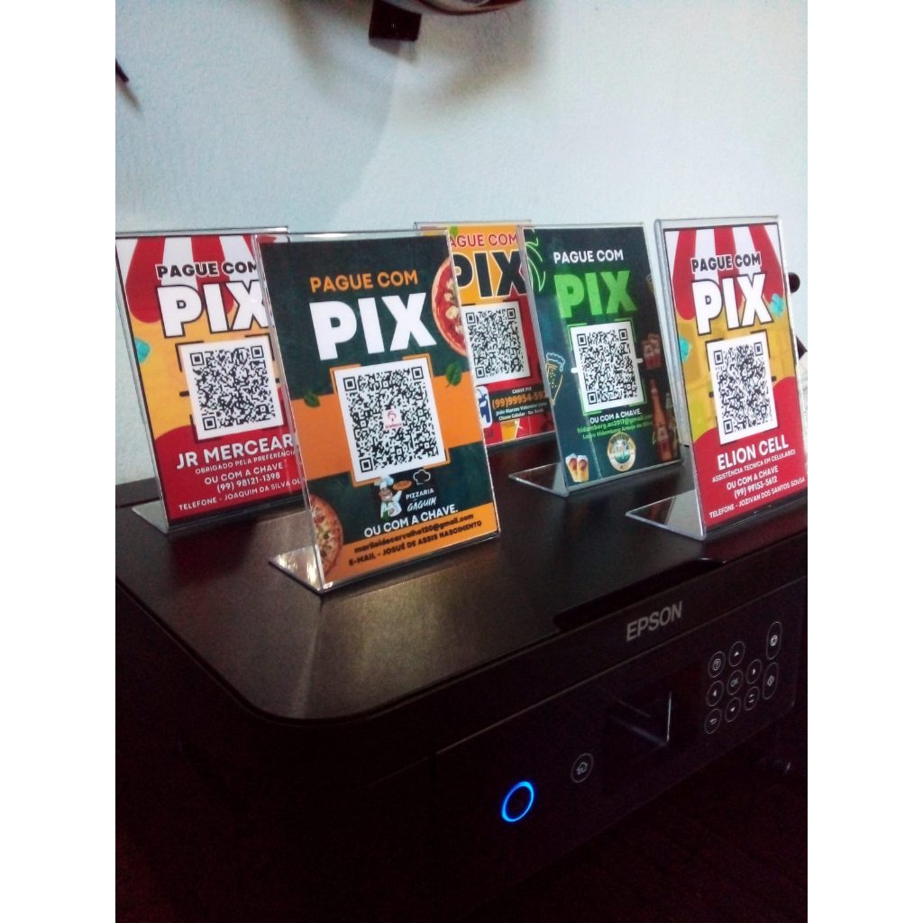 Placa PIX Personalizada em Display Acrílico 10 x 15 cm | Shopee Brasil