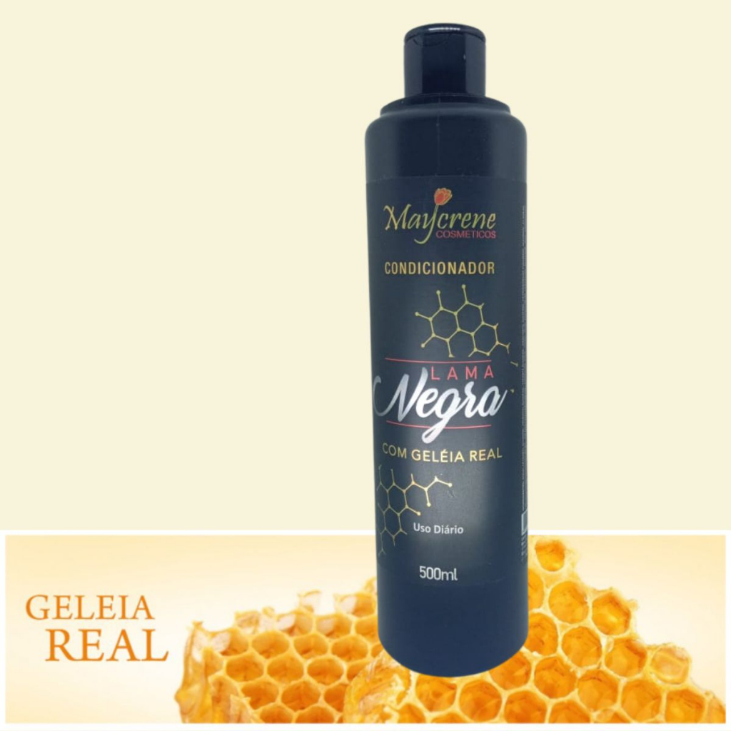 Kit Lama Negra com Geleia Real Ativa e da Brilho para cabelos pretos e ...