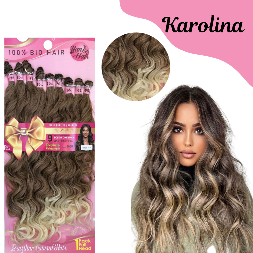 Cabelo Orgânico Ondulado Cacheado 300gr 75cm 9 telas | Shopee Brasil