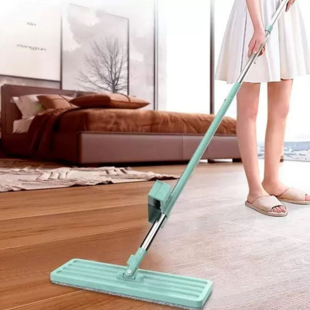 Esfregão Rodo Inteligente Mágico Mop 360º Limpa Rápido Super Flexível ...