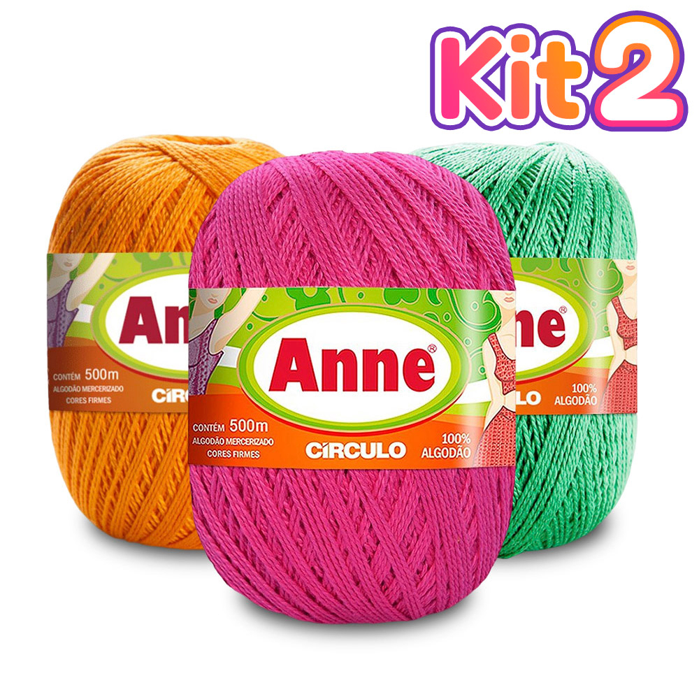 Kit 2 Linha Anne Circulo 500 Metros - CARTELA 1 | Shopee Brasil