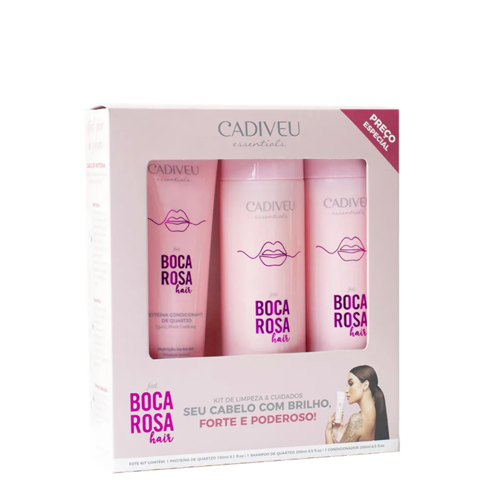 Kit Cadiveu Boca Rosa Hair Limpeza e Cuidados (VALIDADE OUTUBRO 2023 ...