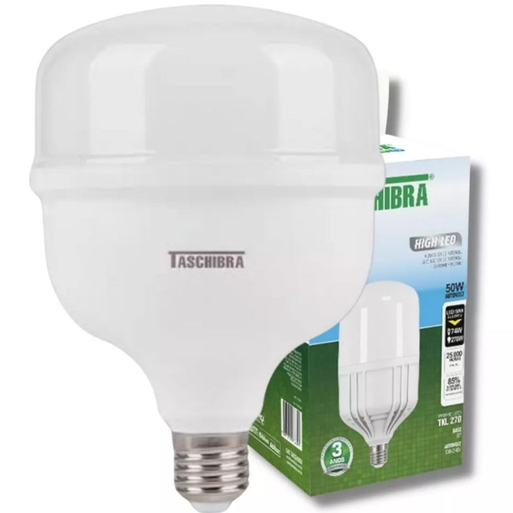Lâmpada High Led Bulbo 20W Taschibra Branco Frio 6500K E27 Bivolt Alta Potência | Shopee Brasil