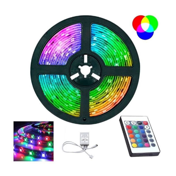 Fita Led Rgb 3528 Rolo 5m Com Controle Economica | Shopee Brasil Fita Led Rgb 3528 Rolo 5m Com Controle Economica | Shopee Brasil