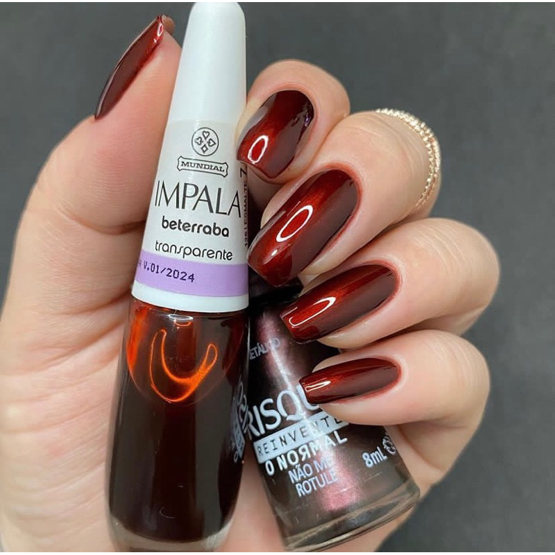 Kit 2 Esmalte Impala Beterraba e Risqué Não me Rotule Combinação de ...