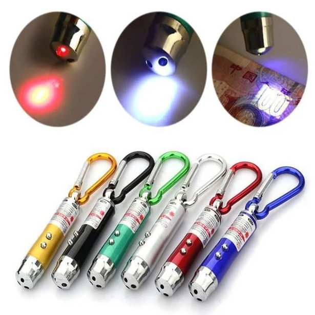 Mini lanterna laser 3 In 1 LED/UV/Laserpoint - 910200 | Shopee Brasil