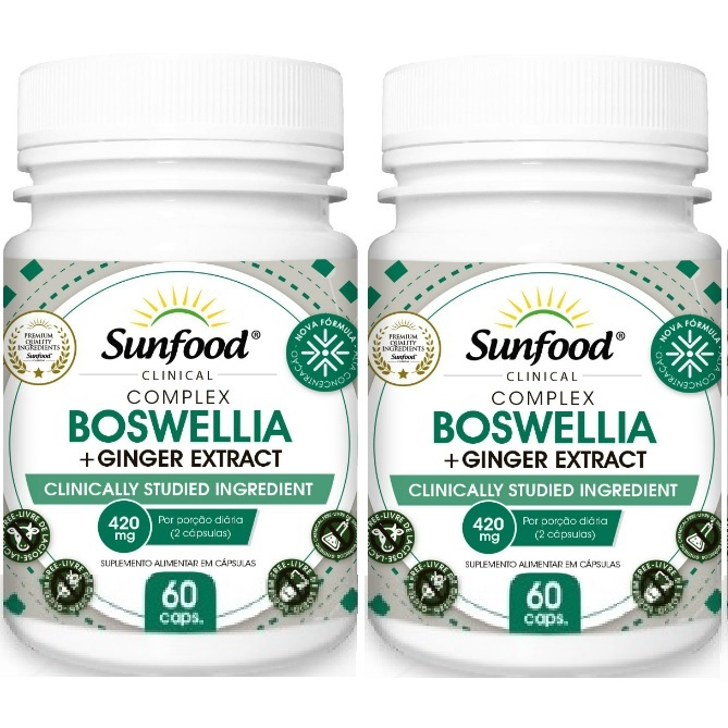 Boswellia + Ginger Extract Sunfood 420mg 60 Cápsulas Original | Shopee Brasil