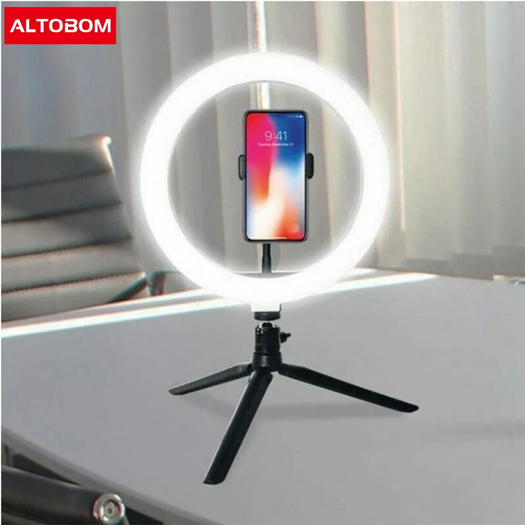 Iluminador Led Ring Light 20 Cm 8 Polegadas De Mesa Profissional Blogueiras Tira Fotos Selfie ...