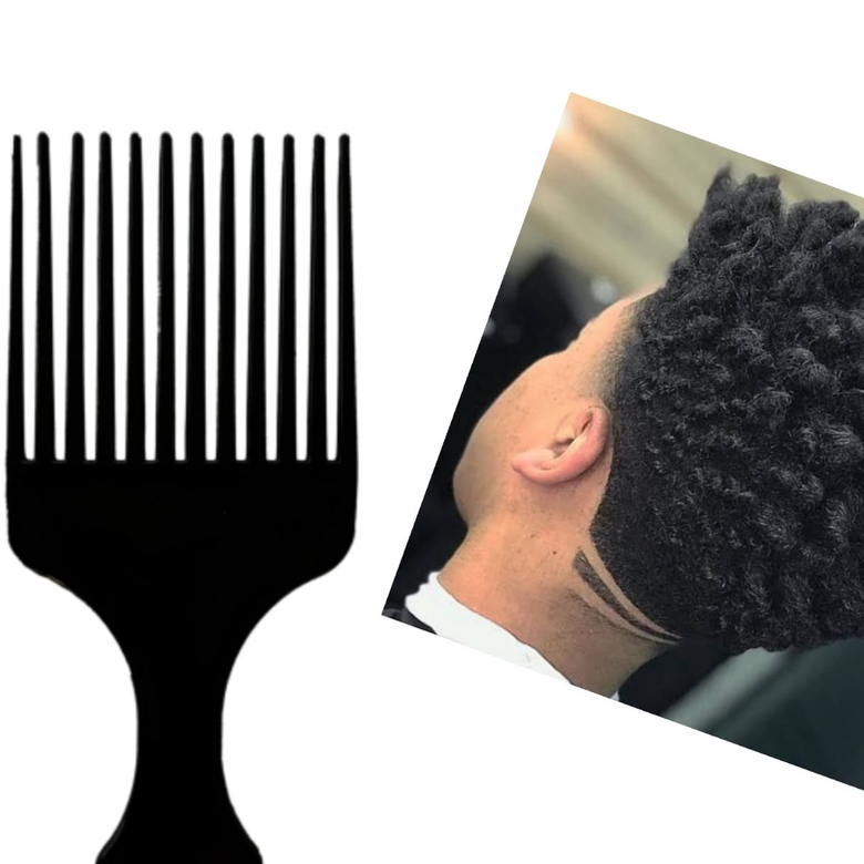 Pente Garfo Grande Preto - Black Power | Shopee Brasil