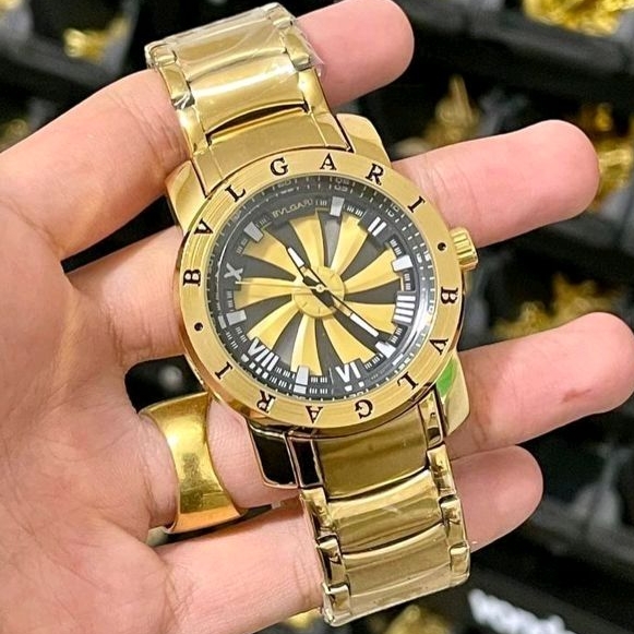 Relógio BVLG Speed Way , Cassino , Roleta Giratória, Dourado ...