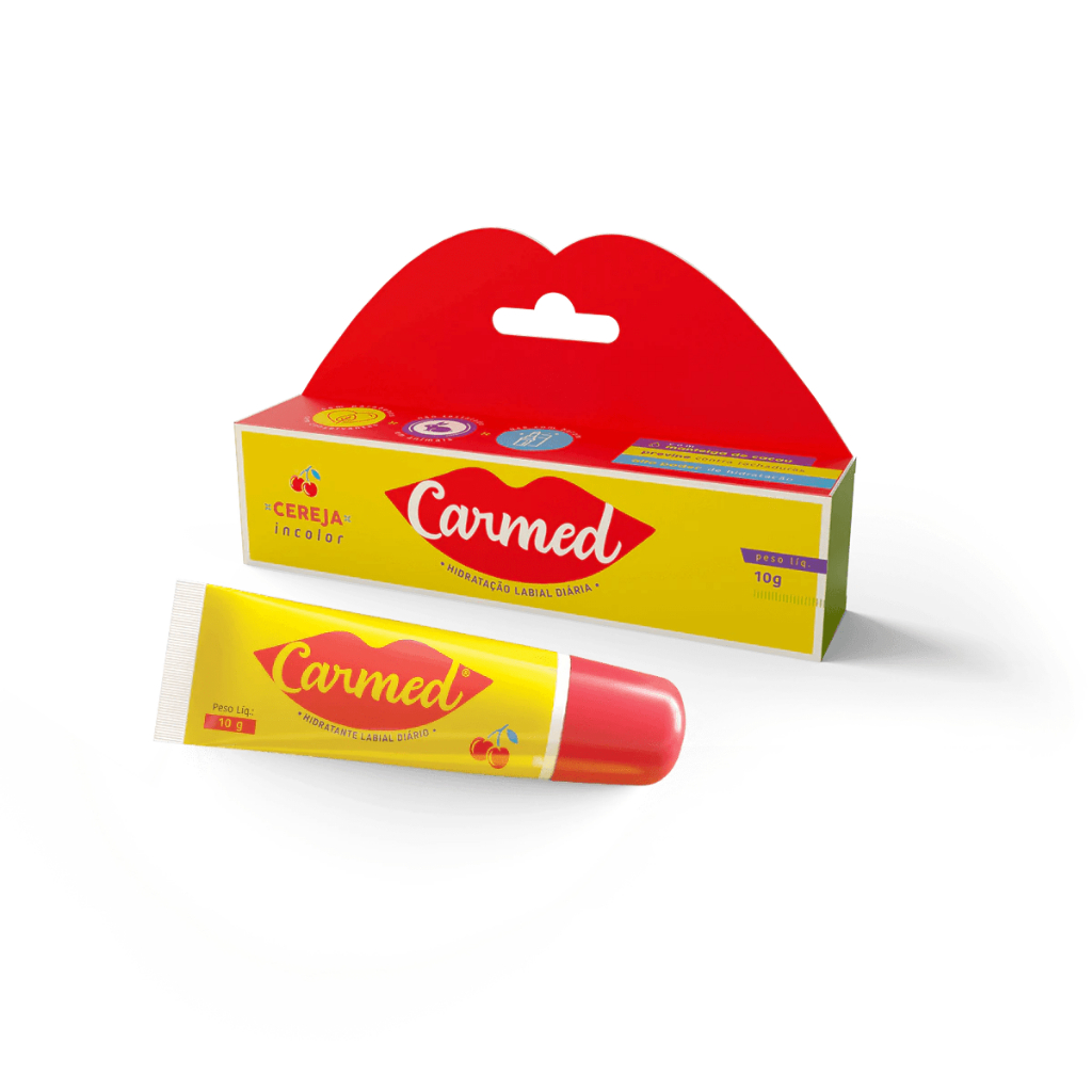 CARMED HIDRATANTE LABIAL SABOR CEREJA 10G CIMED | Shopee Brasil