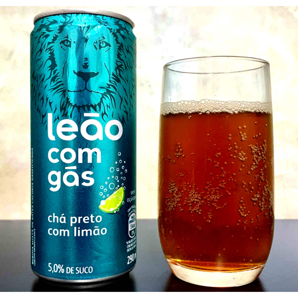 3 unidades Chá Leão Ice Tea Limão Com Gás | Shopee Brasil