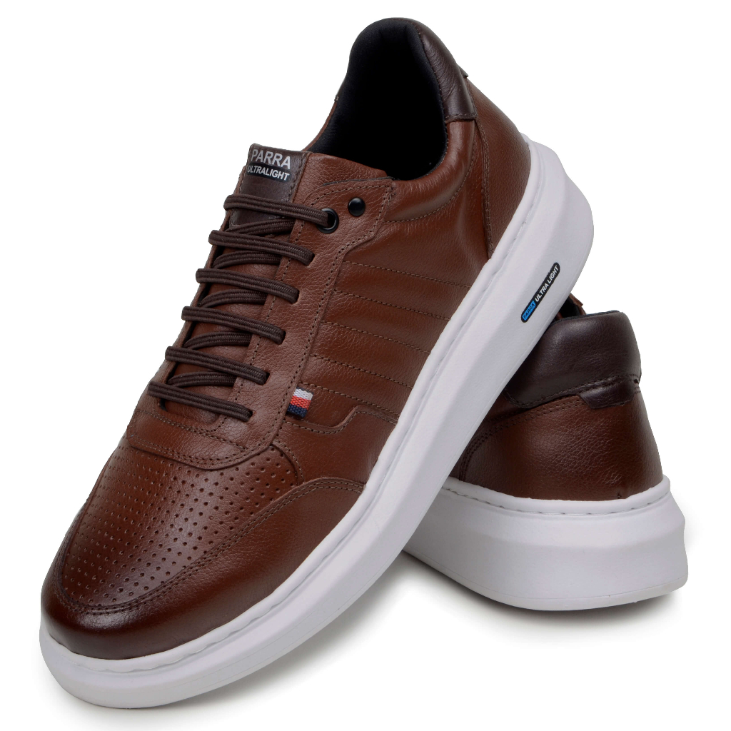 Sapatenis Masculino Moderno Casual Detalhado Em Couro 100% Legitimo ...