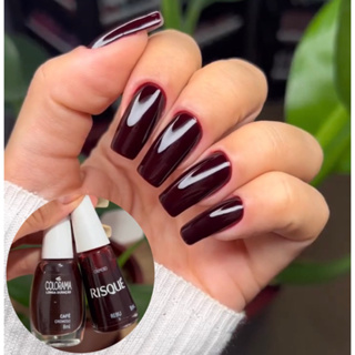 Kit 2 Esmalte Risque Rebu e Colorama Café Combinação | Shopee Brasil