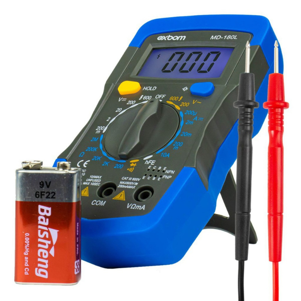 Multímetro Profissional digital MD-180L com 3 ½ dígitos painel ...