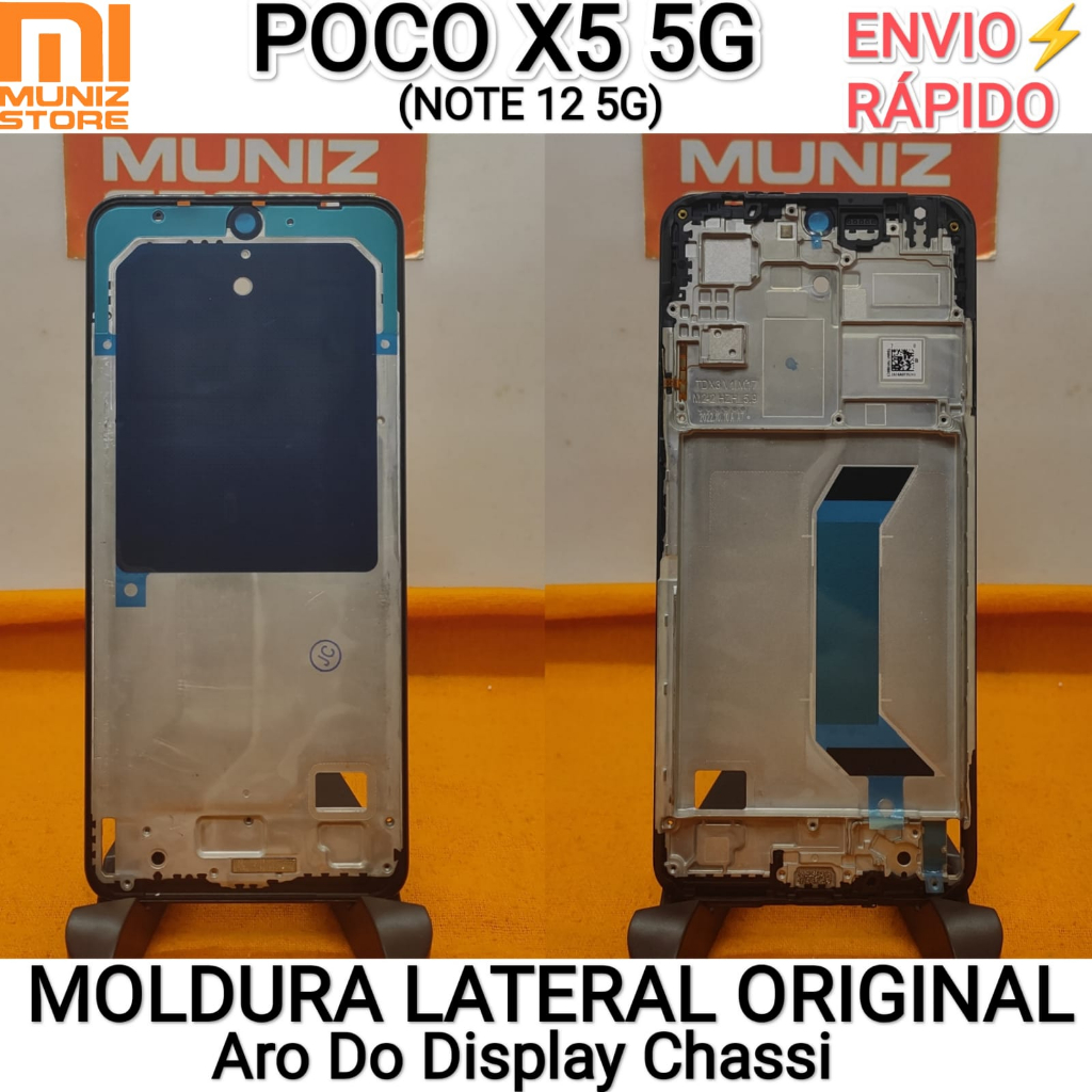 Moldura Xiaomi Poco X5/Redmi Note 12 5G C/ Aro Lateral Do Display ...