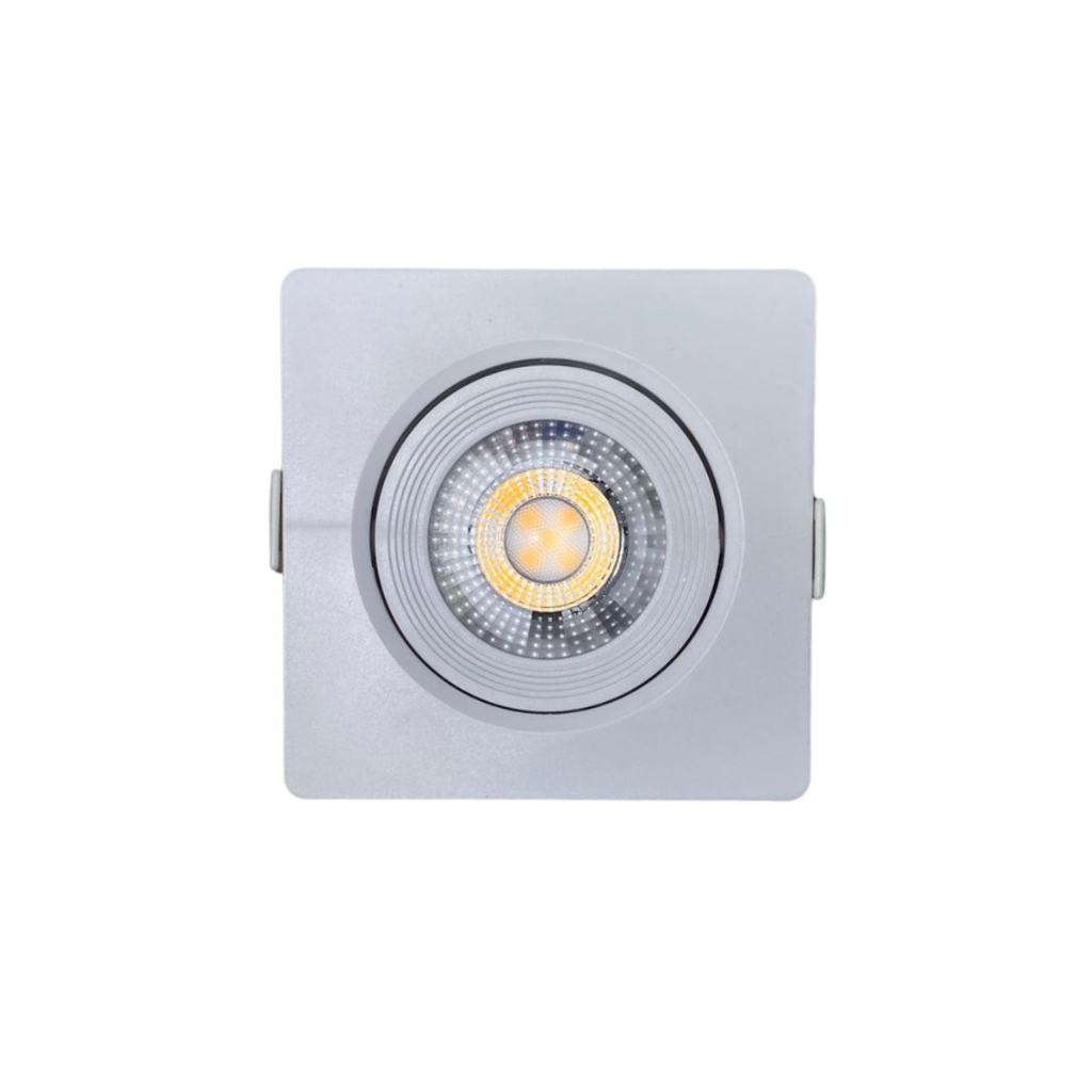 Kit 10 Spot Quadrado Ilumi. Led 7.5w Embutir Teto Direcionável | Shopee ...