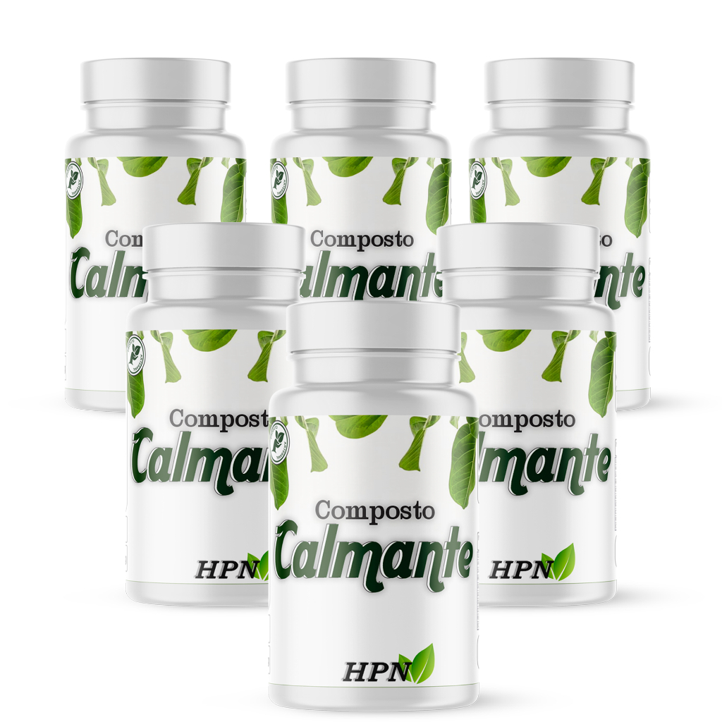 Calmante composto natural em cápsulas/500mg kit 6 potes (alivia ...