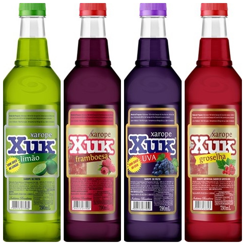 Kit 4 Garrafa Xarope 790ml Xuk para Drink Gin Soda Italiana Sobremessas ...