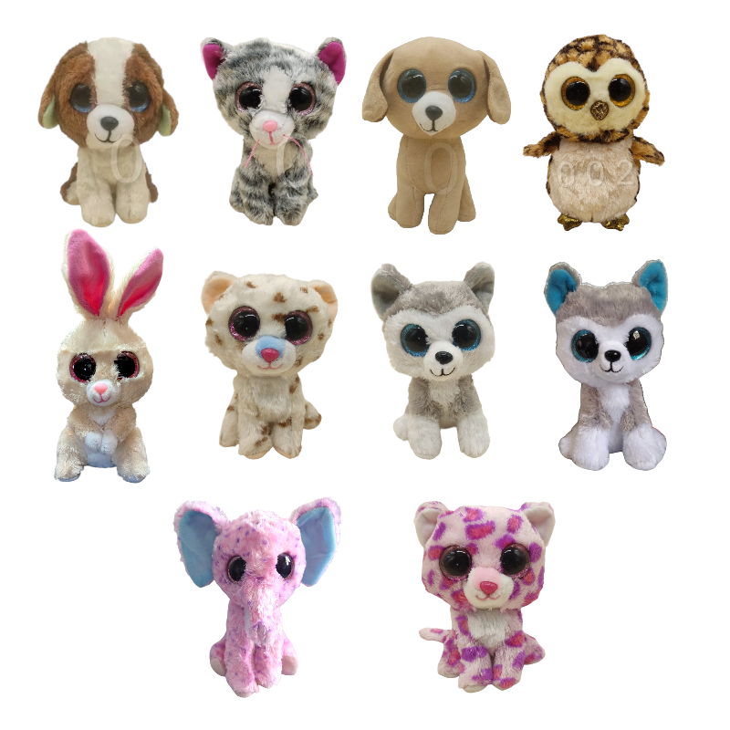 10 Pelúcias Animais Olhos Brilhantes Tynny Zoiudo Animal Unicórnio ...