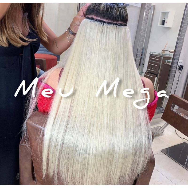 cabelo para mega hair fixo bio humano | Shopee Brasil