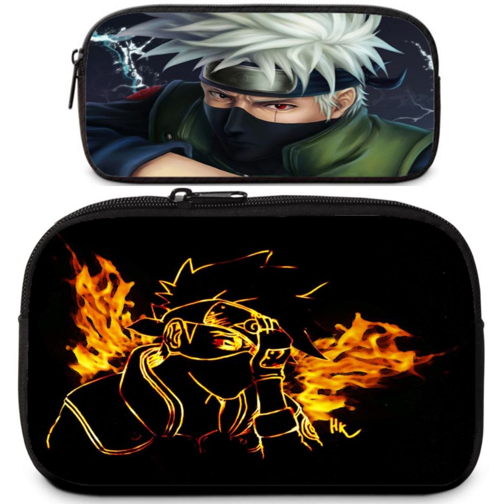 Kit 2 Estojos Box Grande E Simples Kakashi Sensei Hatake Escolar ...