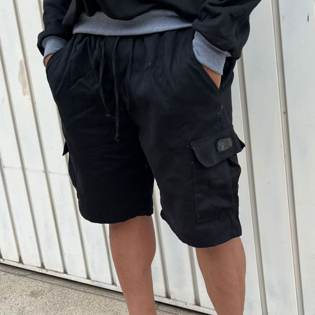 Bermuda Cargo Masculina Skate Larga Short Streetwear Preta Bege Pronta