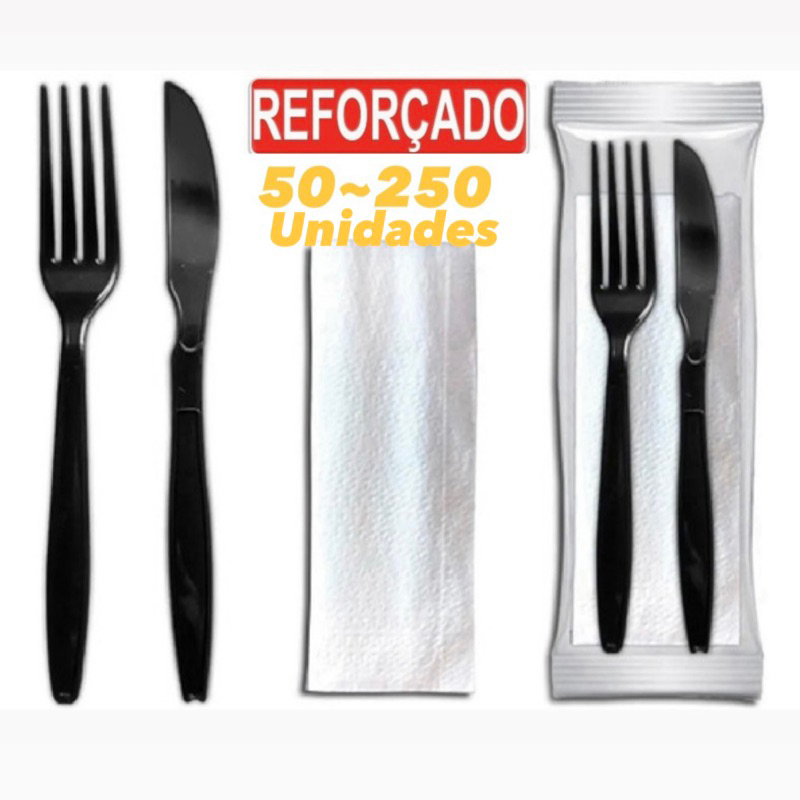 kit KIT TALHER Grafo Faca REFEIÇÃO e guardanapo embalados Darnel 18 cm ...