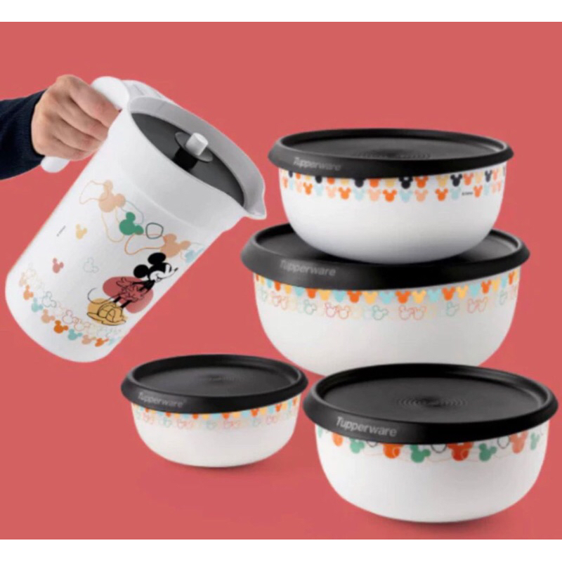 kit Tigelas Toque Mágico e Jarra Mickey Tupperware | Shopee Brasil