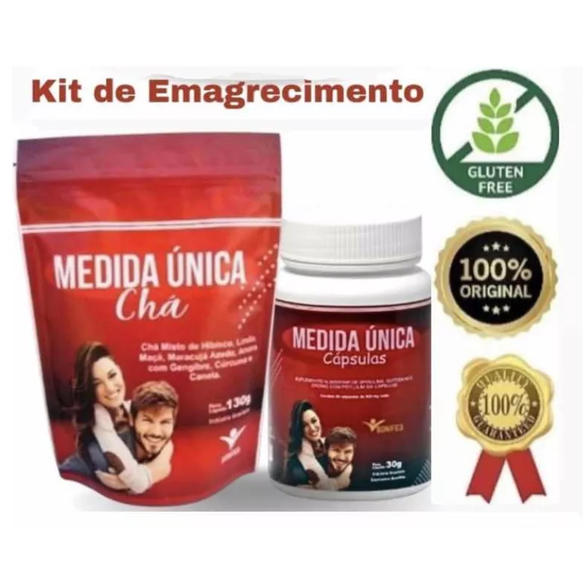 Kit Emagrecedor Chá e Cápsulas Medida Única Bonifica - 100% Natural ...