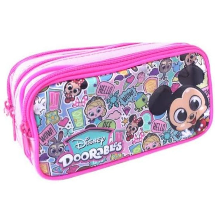 Estojo Triplo Disney Doorables Rosa Foroni | Shopee Brasil