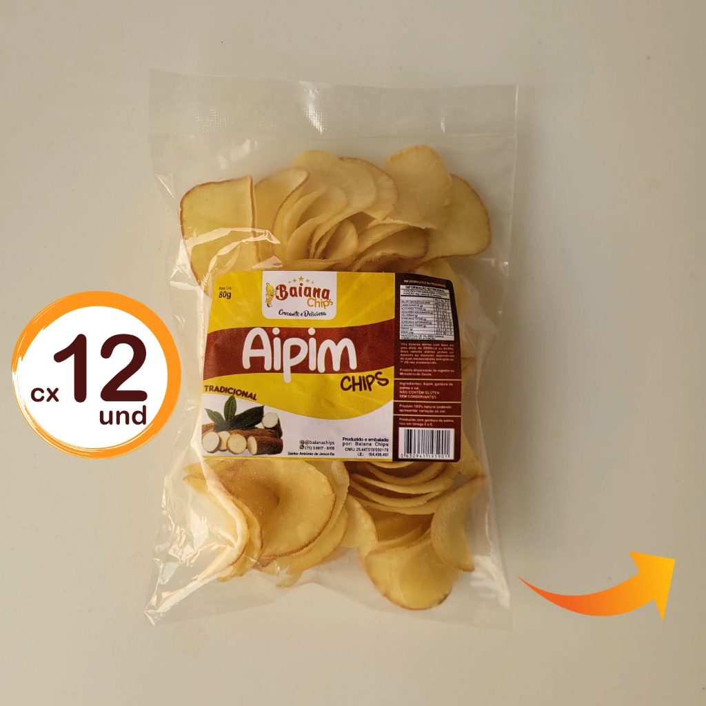 AIPIM Chips Kit 12 und Crocante, 12x80g, Sabores, Baiana Chips ...