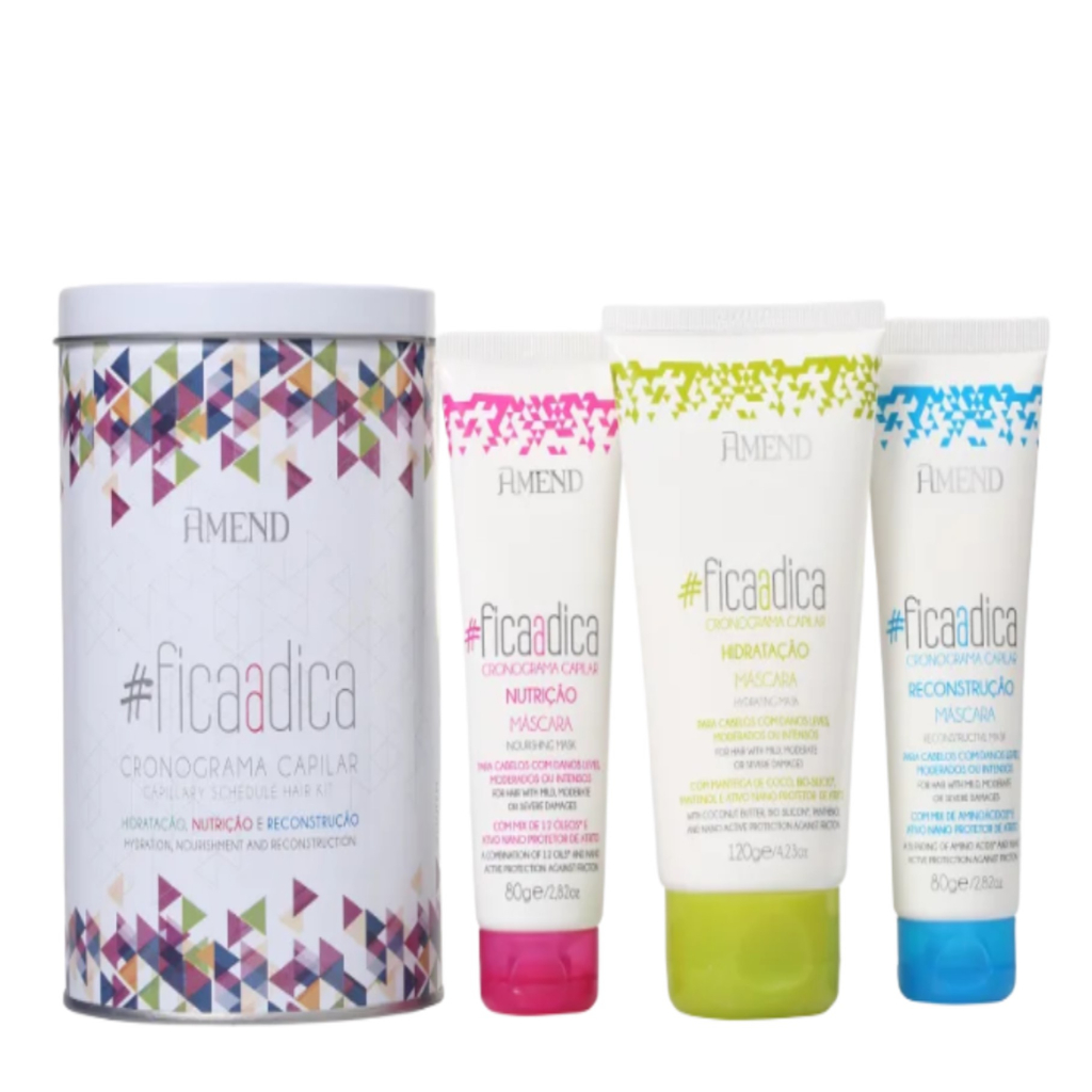 AMEND KIT #FICA A DICA CRONOGRAMA CAPILAR | Shopee Brasil