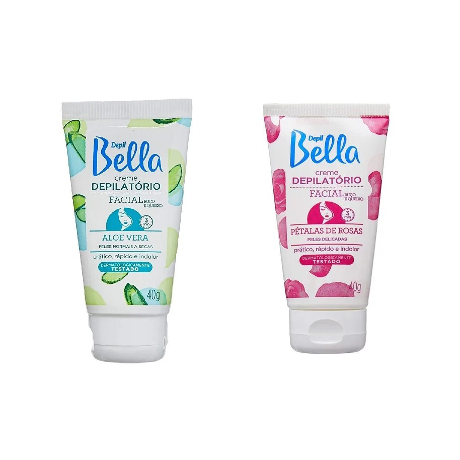 Kit Creme Depilatório Facial 40g - Depil Bella | Shopee Brasil
