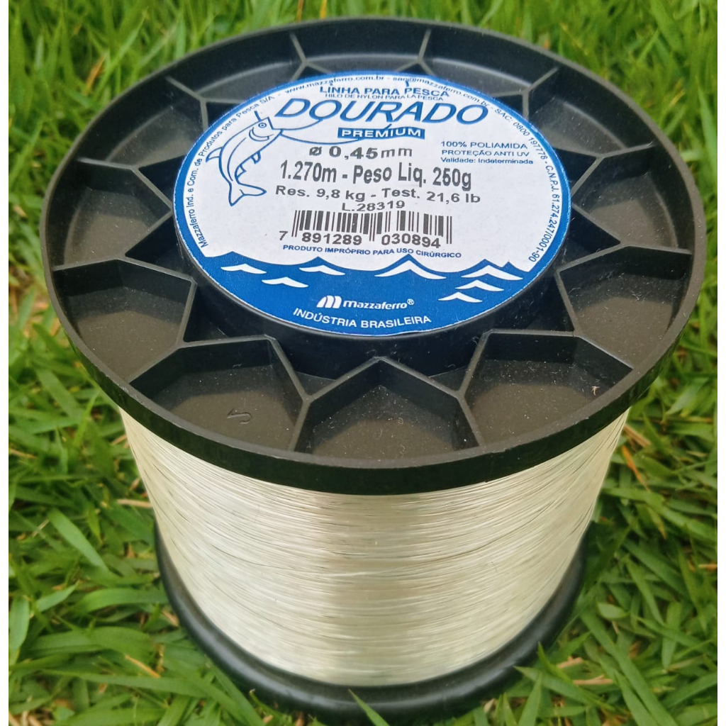 Linha De Pesca Dourado 5 Unidades De 250 Gramas 0,70 Mm 555 M | Shopee ...