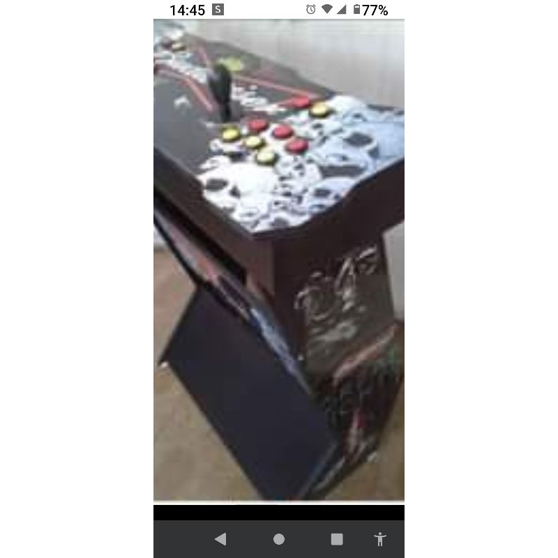 Mesa Base Fliperama Arcade Retrô Black 70Cm - Escorrega o Preço