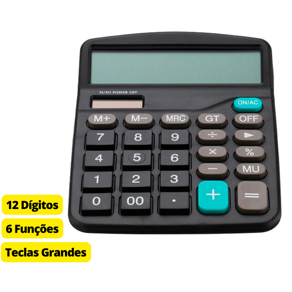 Mini Calculadora Digital Eletrônica Grande de Mesa | Shopee Brasil