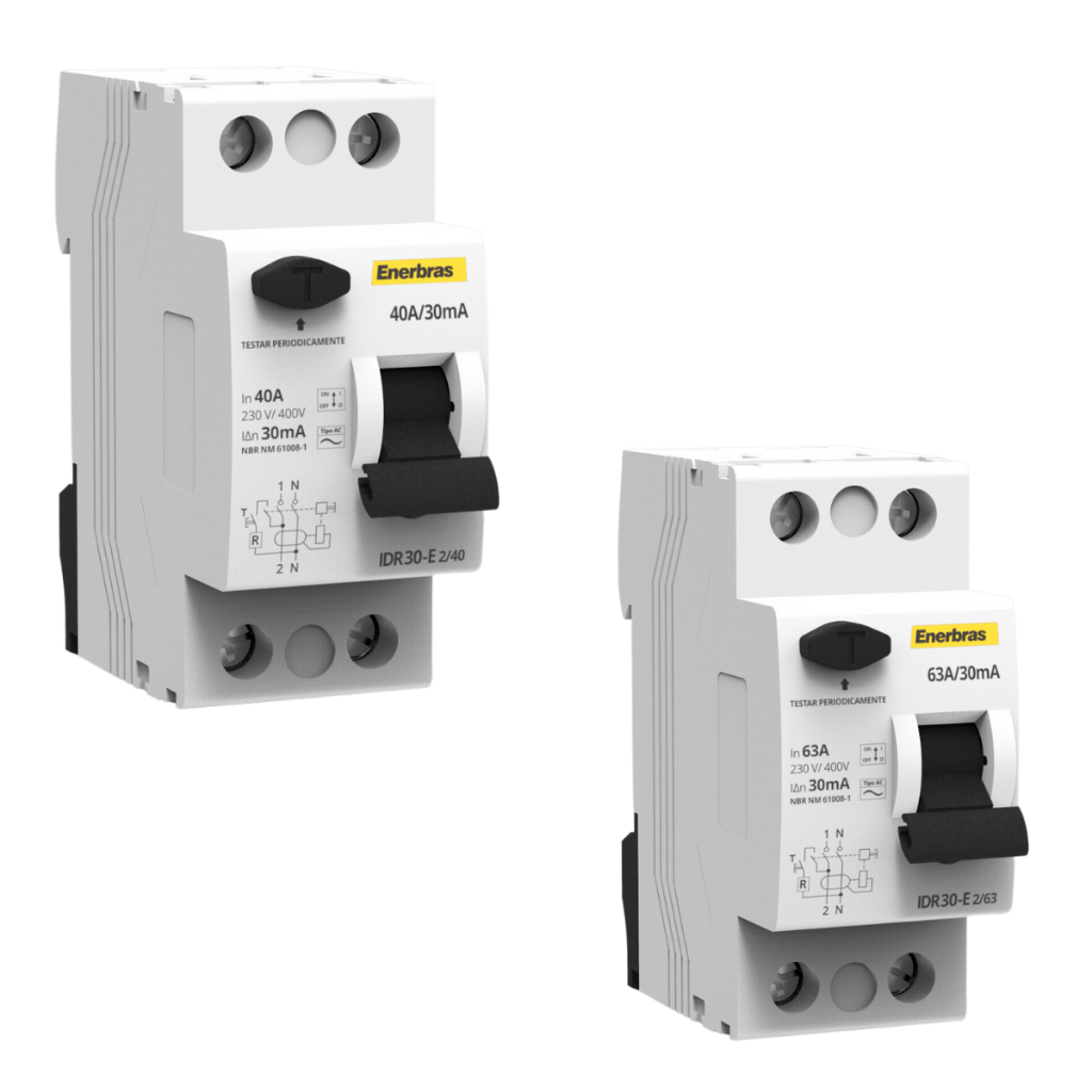 IDR Interruptor Diferencial Residual Bipolar 2P Dispositivo Dr 40a, 63a 30ma Enerbras | Shopee ...