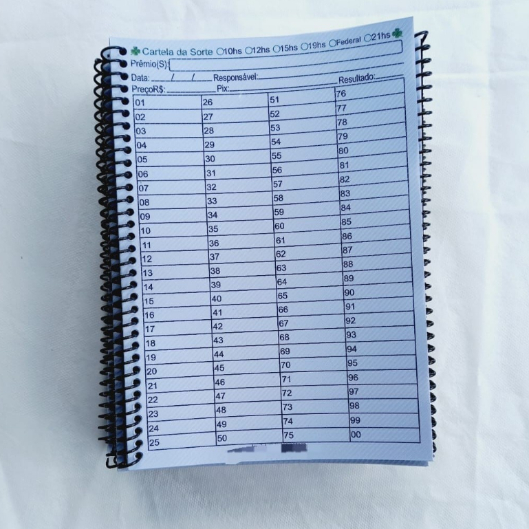 Caderno de rifa 50 folhas | Shopee Brasil