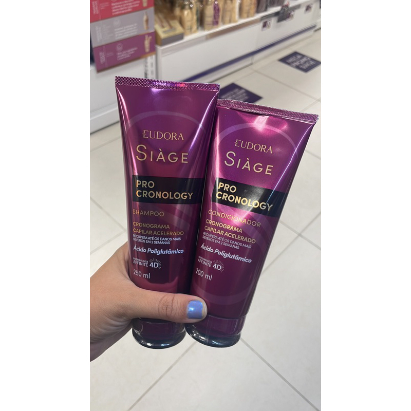Kit shampoo e condicionador siage eudora pro cronology | Shopee Brasil