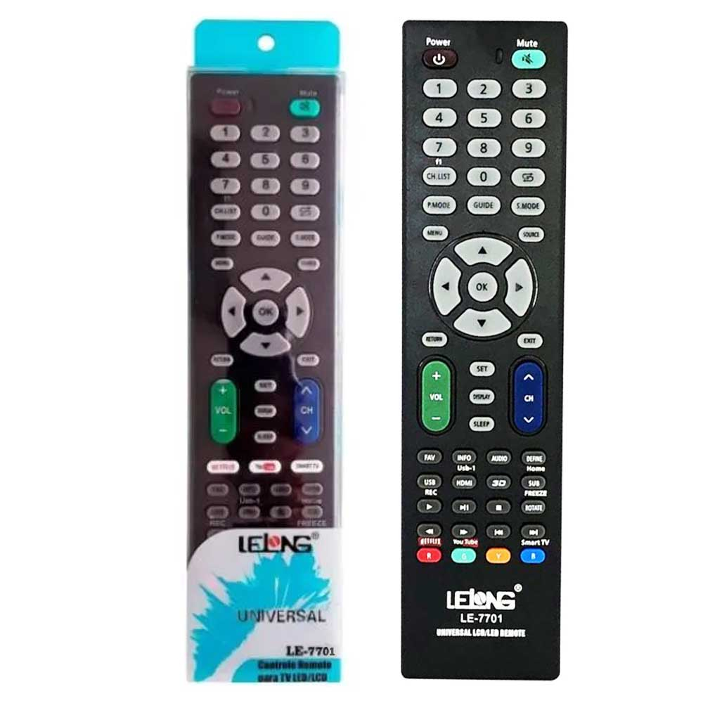 CONTROLE REMOTO UNIVERSAL TODAS SMART TV LED NETFLIX YOUTUBE / LE-7735 | Shopee Brasil