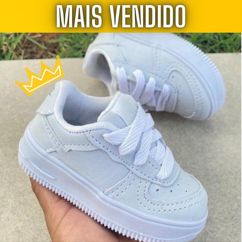 Tenis force infantil Branco Air Unissex Envio Imediato | Shopee Brasil