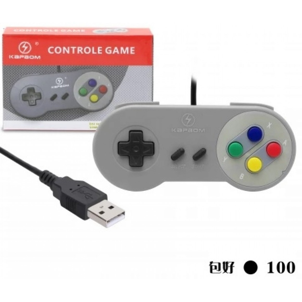 Controle Manete Joystick Usb Super Nintendo Snes Pc | Shopee Brasil