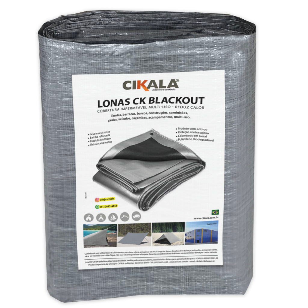 Lona Blackout 4x3 Metros Multiuso Cobertura Prata/Preta | Shopee Brasil